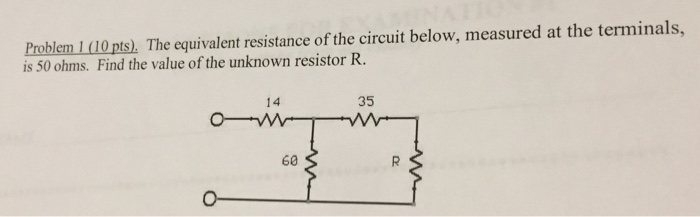 Solved The equivalent resistance of the circuit below, | Chegg.com