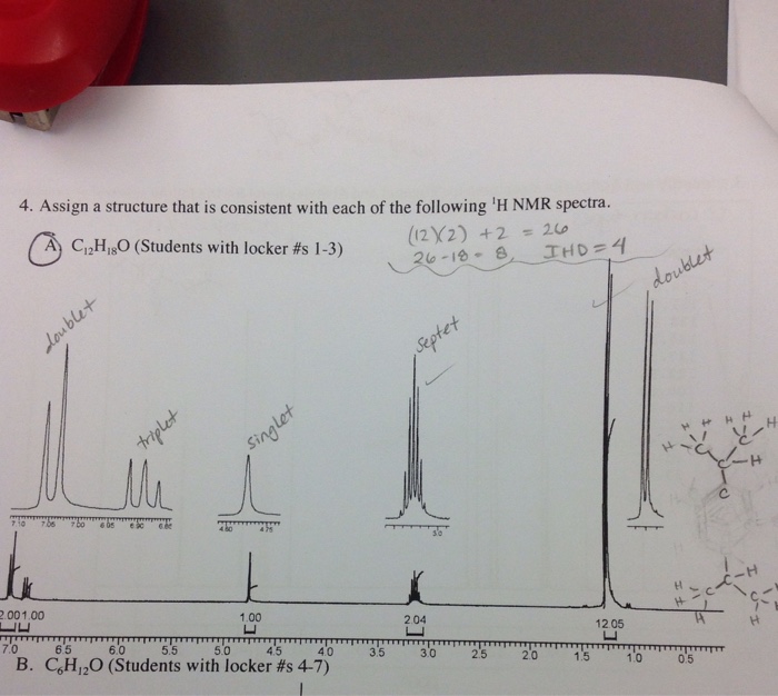 Solved Assign a structure that is consistent with each of | Chegg.com