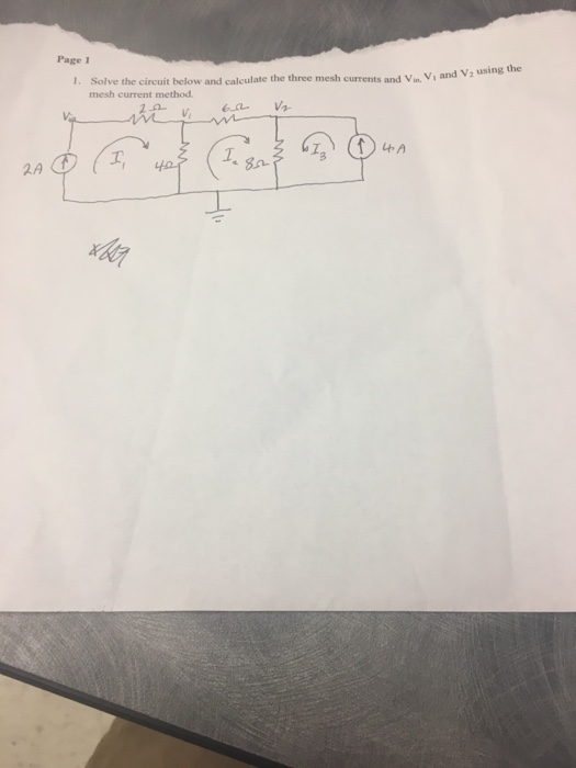 Solved Solve the circuit below and calculate the three mesh | Chegg.com