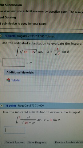 Solved Use the indicated substitution to evaluate the | Chegg.com