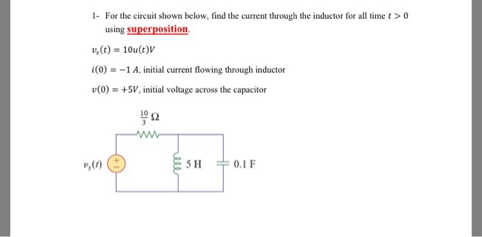 Solved For the circuit shown below, find the current through | Chegg.com
