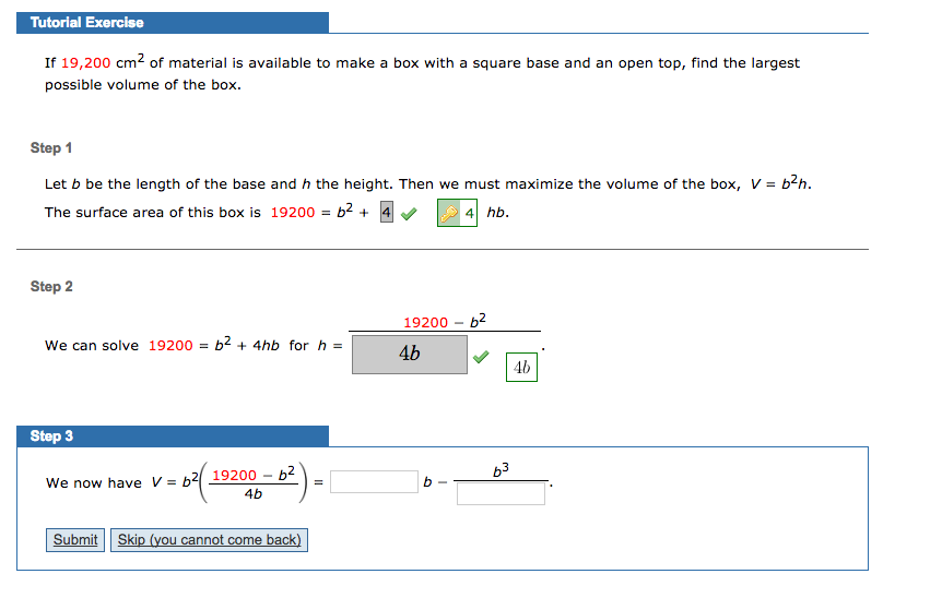 Solved If 19,200 cm^2 of material is available to make a box | Chegg.com