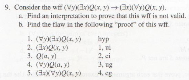 Solved consider the wffa. Find an interpretation to prove | Chegg.com