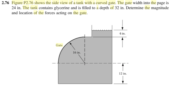 Solved Figure P2.76 shows the side view of a tank with a | Chegg.com