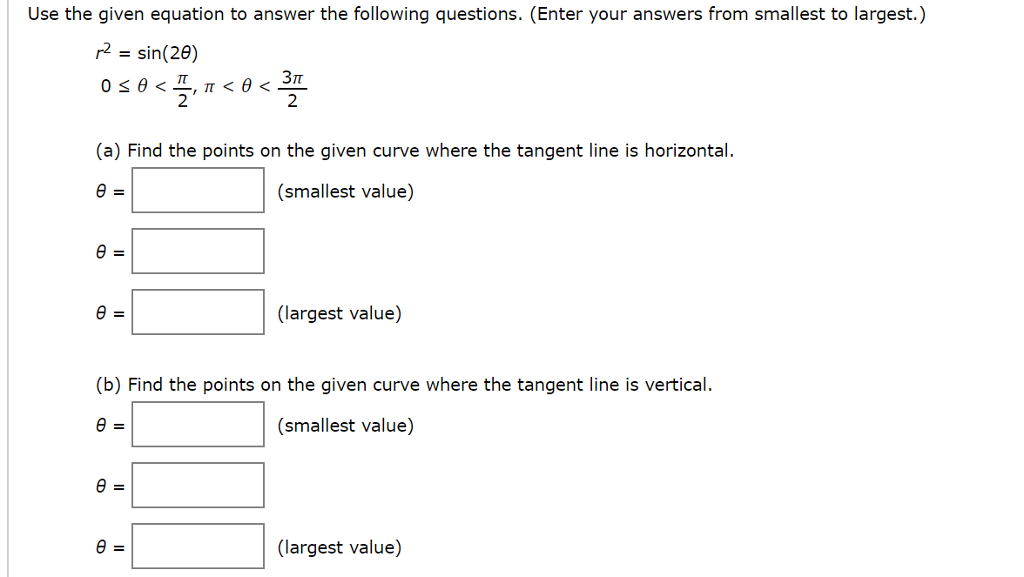 Solved Use the given equation to answer the following | Chegg.com