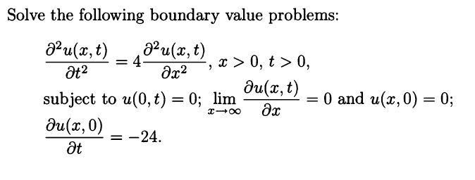 Solved Solve the following boundary value problems: partial | Chegg.com