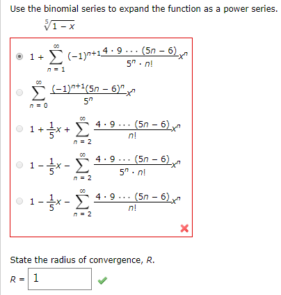 Solved Use the binomial series to expand the function as | Chegg.com