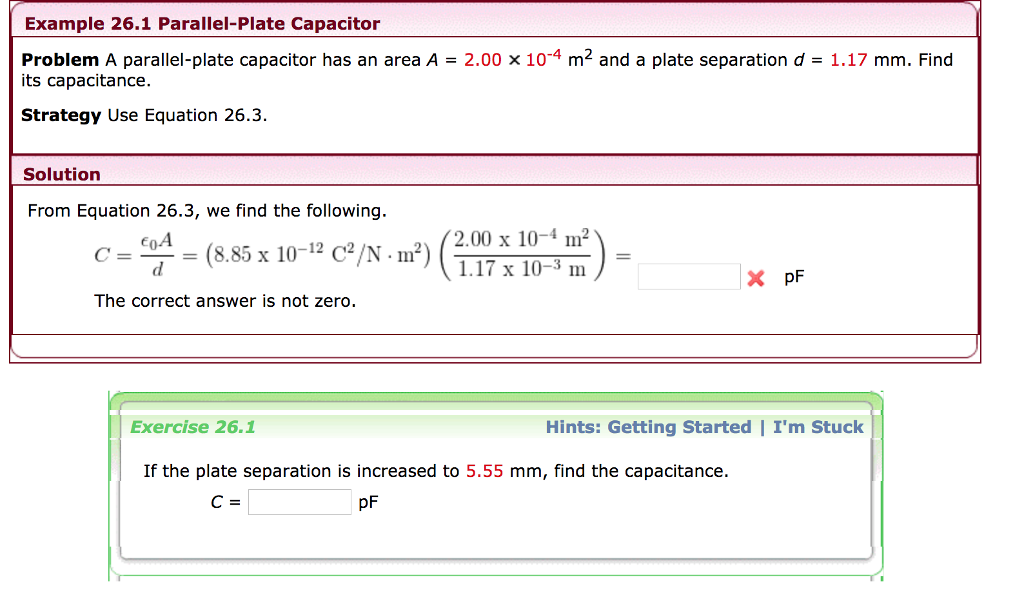 Solved Example 26 1 Parallel Plate Capacitor Problem A