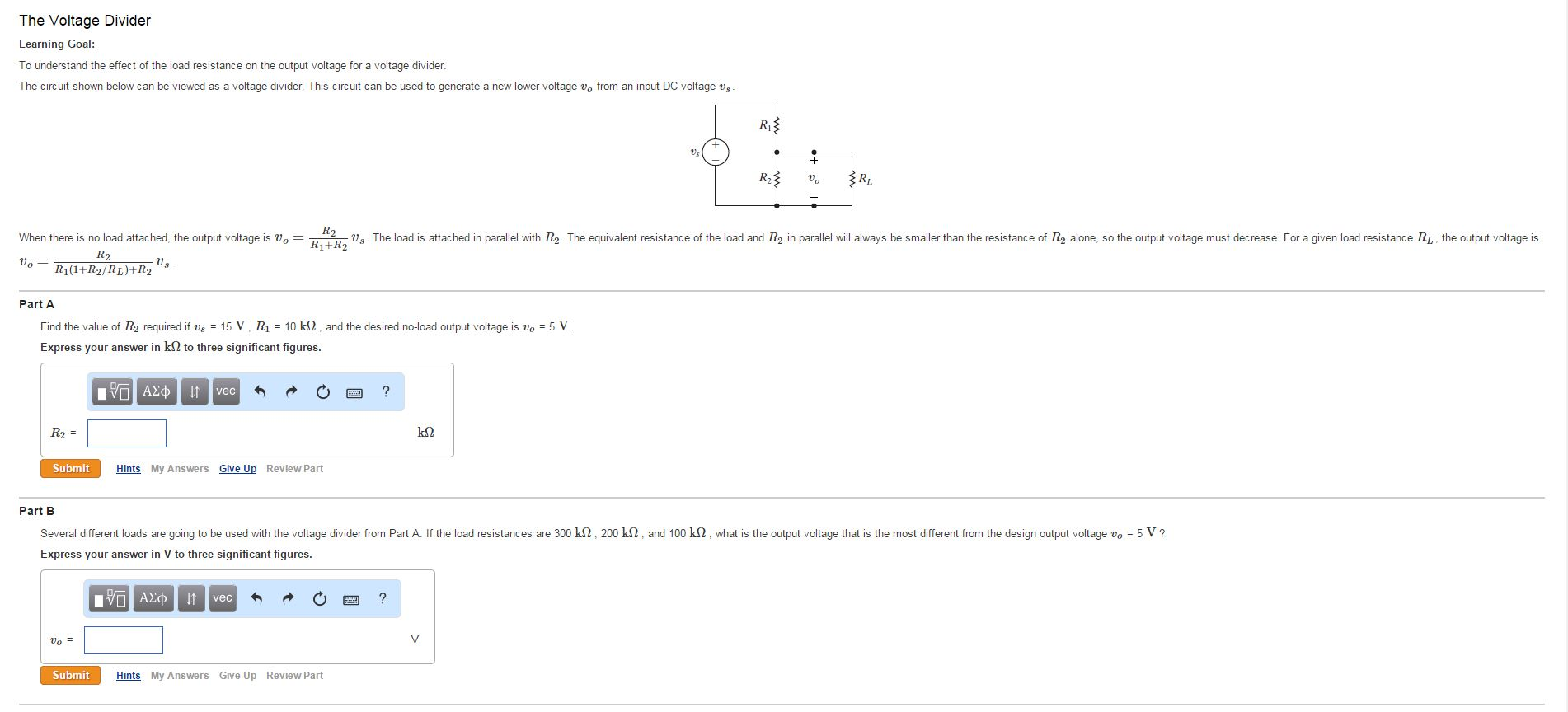 Solved Part C The circuit designer wants to change the | Chegg.com