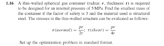 Solved A thin-walled spherical gas container (radius: r, | Chegg.com
