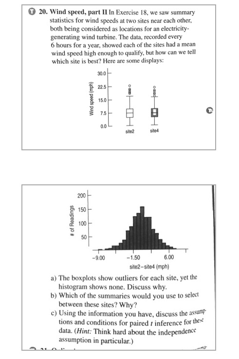 Solved 20. Wind speed, part II In Exercise 18, we saw | Chegg.com