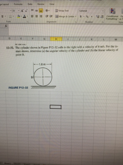 Solved ge Layout Formulas Data Review view 11 A A wrap Text | Chegg.com