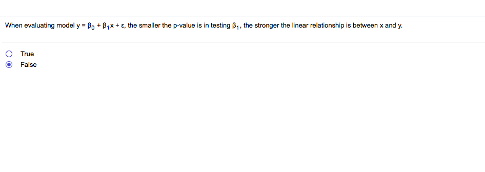 Solved When evaluating model y = ?0 + ?1xt ?, the smaller | Chegg.com
