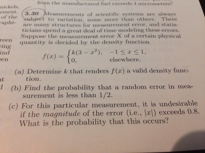 Solved Measurements of scientific systems are always subject | Chegg.com