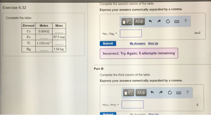 Solved Complete the second column of the table. Complete the | Chegg.com