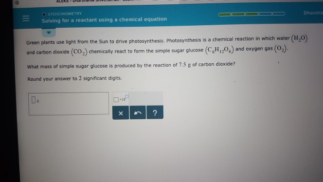 Solved O STOICHIOMETRY Solving for a reactant using a | Chegg.com