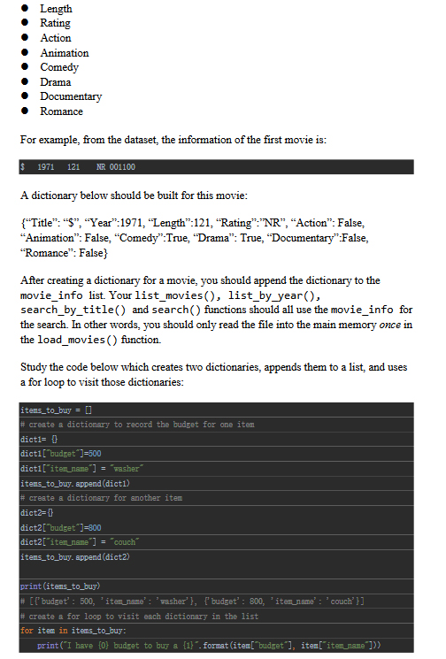 Python: Creating a list of dicitionaries from lists | Chegg.com