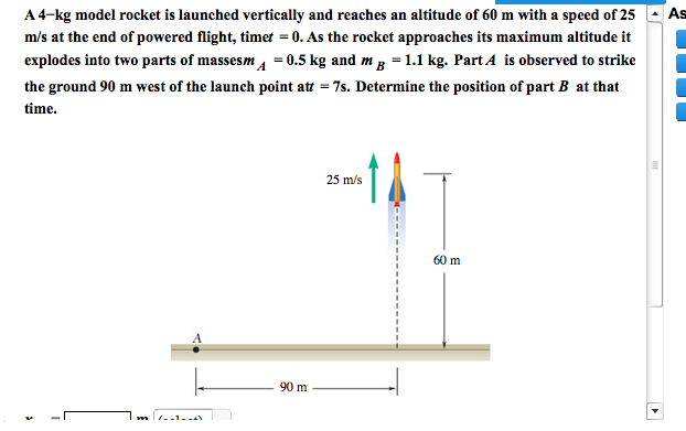 A 4 - kg model rocket is launched vertically and | Chegg.com
