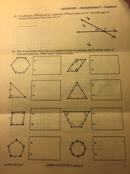 Solved If a reflection in ray m followed by a reflection | Chegg.com