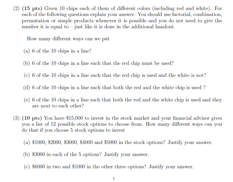 Solved Permutation, Combination, Binomial Theorm - Discreate | Chegg.com