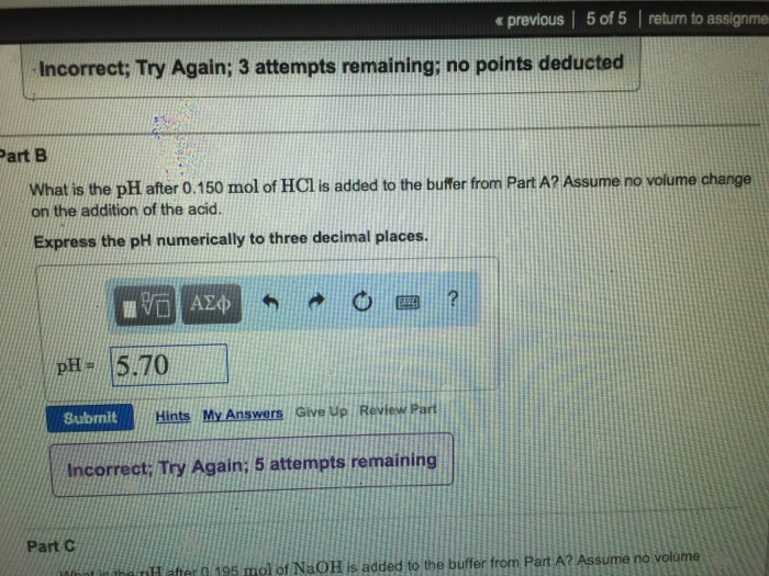 Solved What is the pH of a buffer prepared by adding 0.506 | Chegg.com