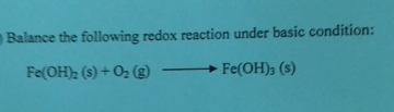 Solved Balance the following redox reaction under basic | Chegg.com