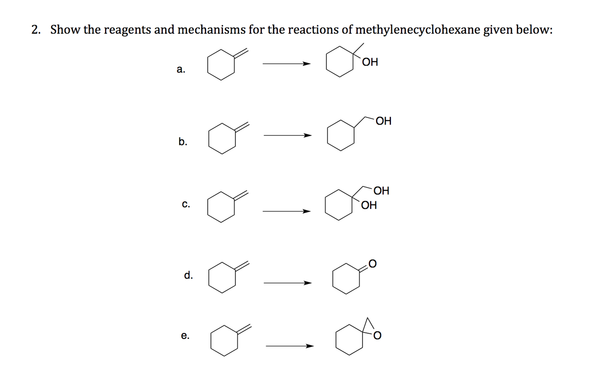 Solved Show the reagents and mechanisms for the reactions of | Chegg.com