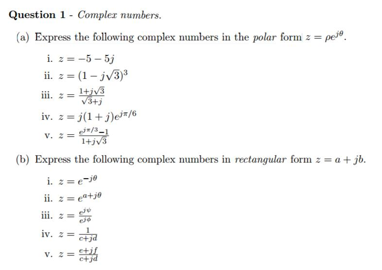 Solved Complex numbers. Express the following complex | Chegg.com Solved Complex numbers. Express the following complex | Chegg.com