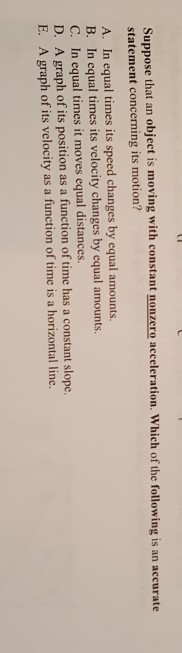 Solved An Object Is Moving With Constant Nonzero
