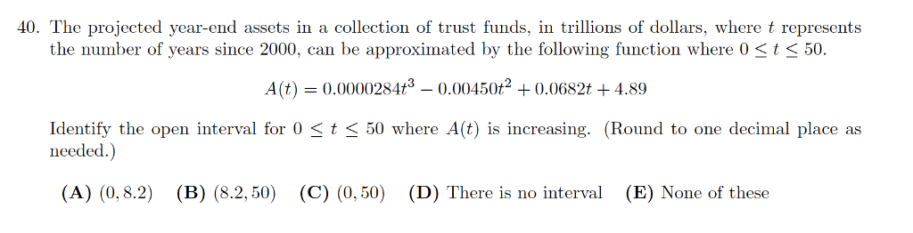 Solved The projected year-end assets in a collection of | Chegg.com