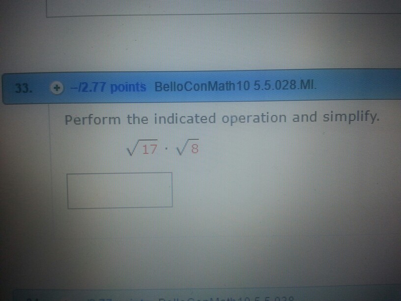 Solved Perform the indicated operation and simplify. | Chegg.com