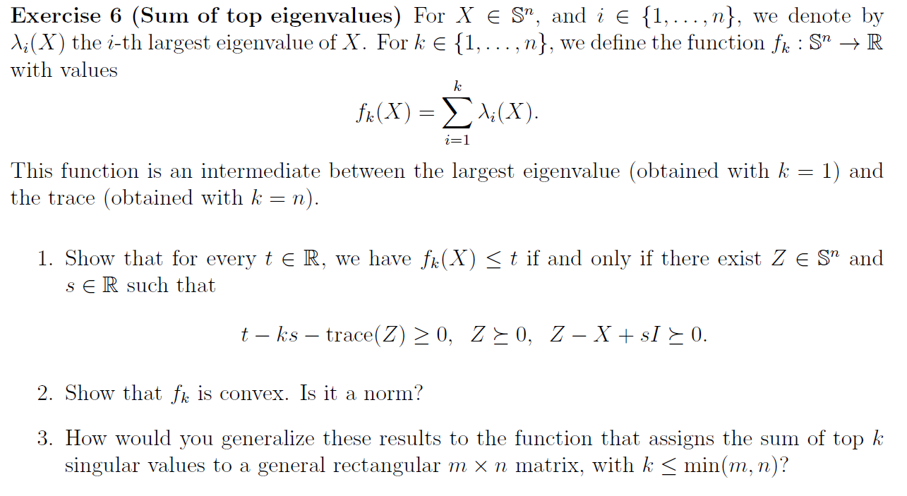 Solved 1.6. Convex Optimization and Advanced Linear Algebra. | Chegg.com