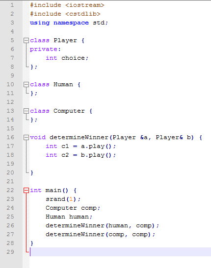 Solved Implement the RPS game (Rock, Paper, Scissors) | Chegg.com