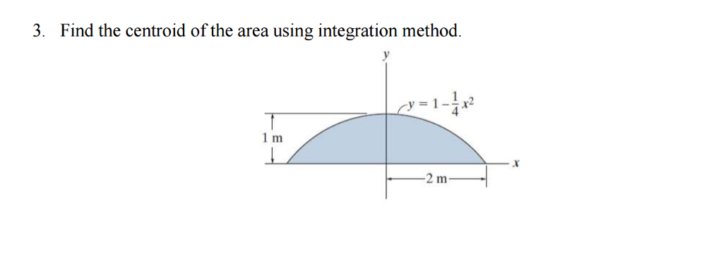 Solved Find the centroid of the area using integration | Chegg.com