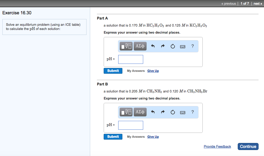 Solved Solve an equilibrium problem (using an ICE table) to | Chegg.com