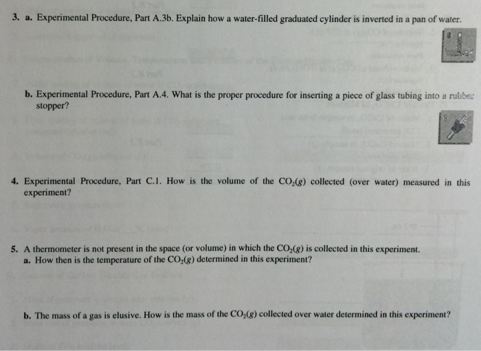Experimental Procedure. Part A.3b. Explain how a | Chegg.com