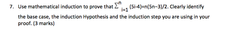 Solved Use mathematical induction to prove that sigma_i=1^n | Chegg.com