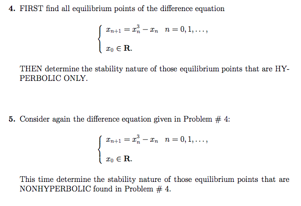 4. FIRST find all equilibrium points of the | Chegg.com