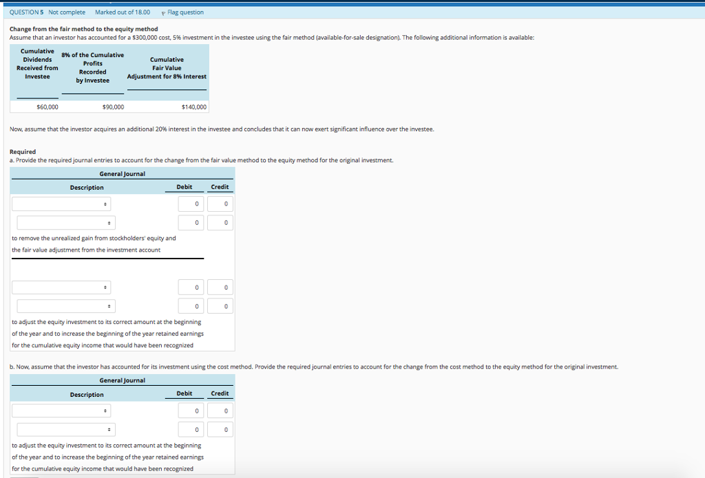 Solved QUESTION 5 Not complete Marked out of 18.00 『Flag | Chegg.com