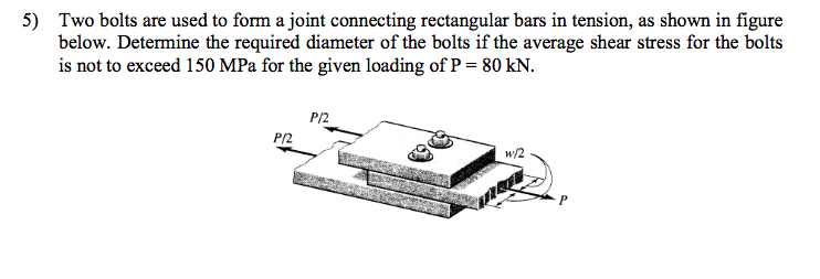 Solved Two bolts are used to form a joint connecting | Chegg.com