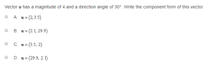 Solved Vector v has a magnitude of 23 and a direction angle | Chegg.com