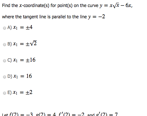 Solved Find the x-coordinate(s) for point(s) on the curve y | Chegg.com