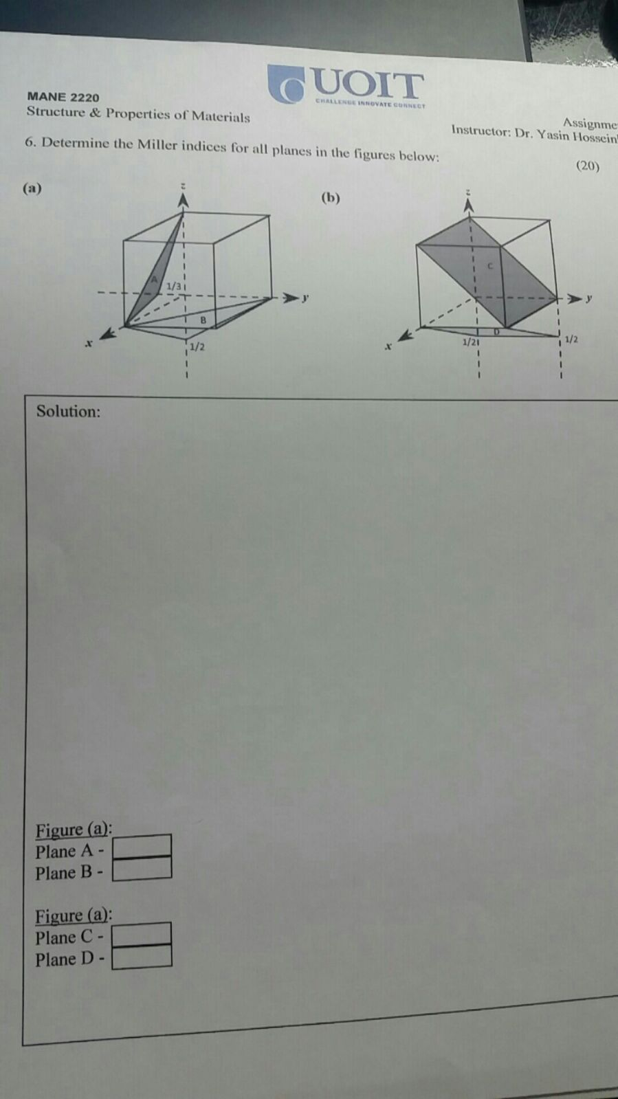 Solved UOIT MANE 2220 Structure &Properties of Materials | Chegg.com