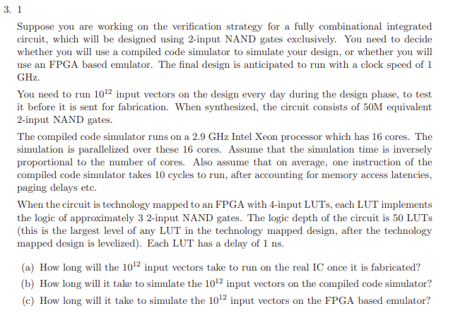 Solved 3. 1 Suppose you are working on the verification | Chegg.com