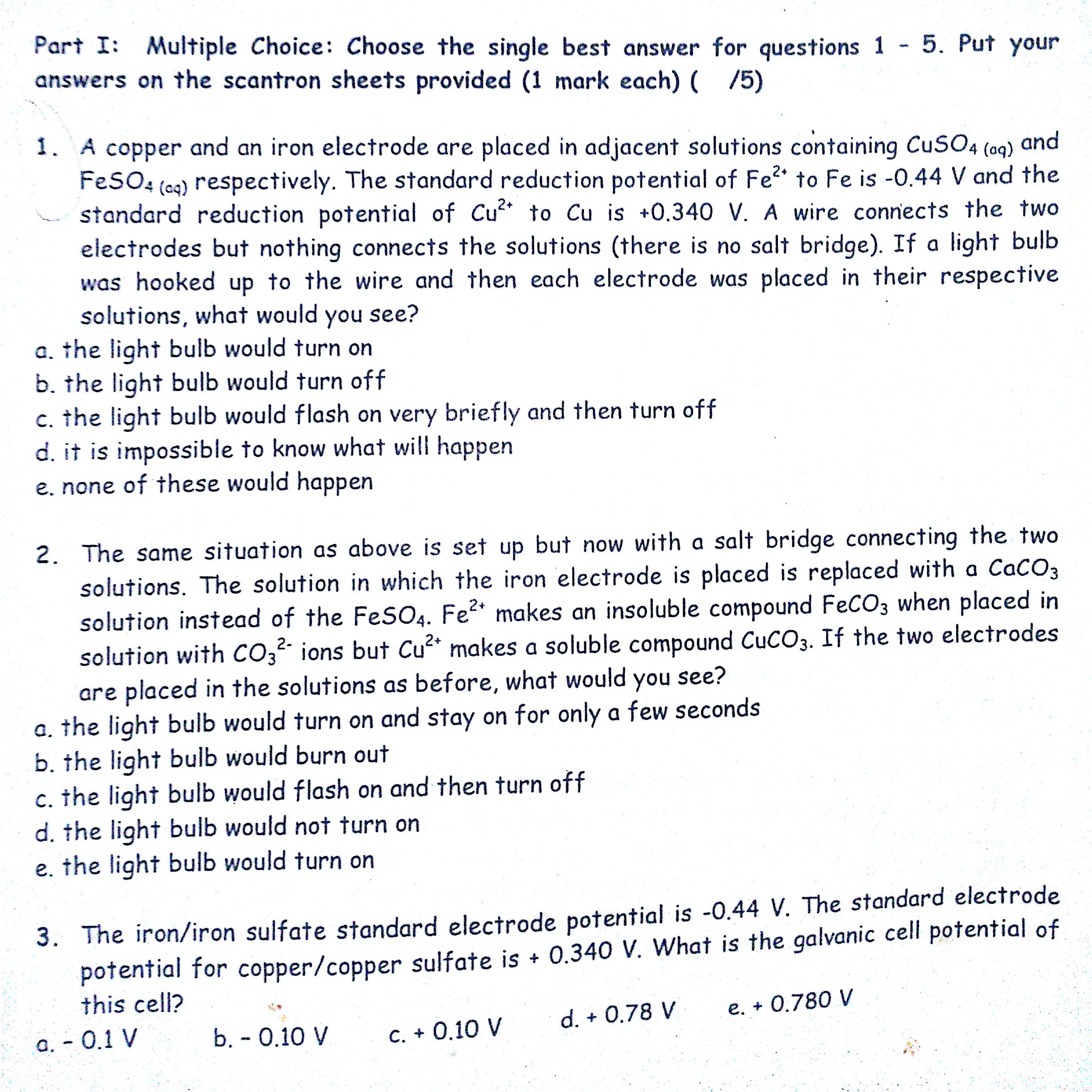 Solved: Multiple Choice: Choose The Single Best Answer For... | Chegg.com