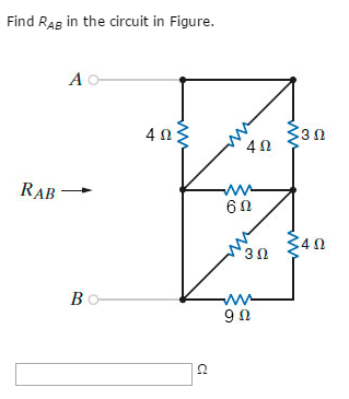 Solved Find RAB in the circuit in Figure.ohm | Chegg.com
