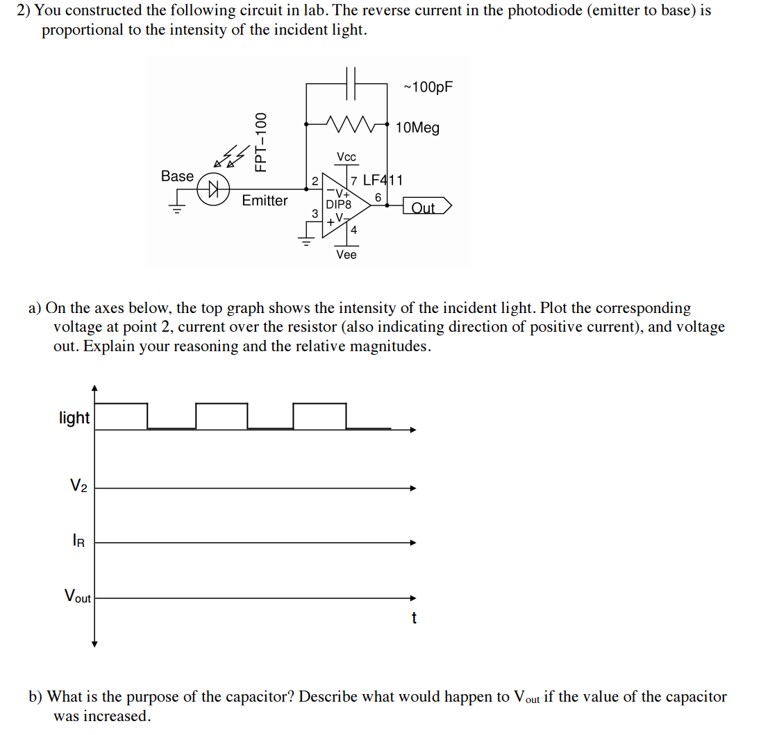 Solved You constructed the following circuit in lab. The | Chegg.com