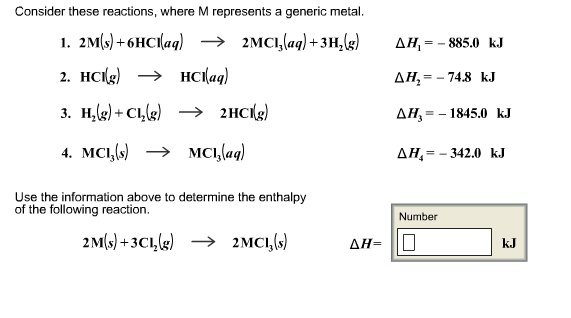 Solved 2M(s) + 6HCl(aq) rightarrow 2MCI_3(aq) + 3H_2(g) | Chegg.com