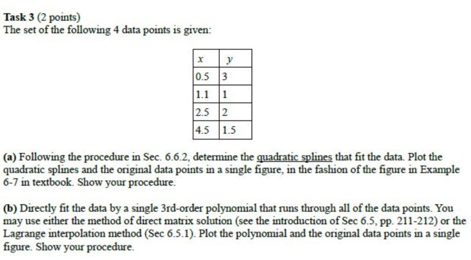Solved Task 3 (2 points) The set of the following 4 data | Chegg.com