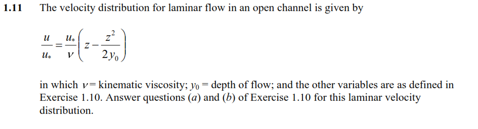 Solved 1.10. The power law velocity distribution for | Chegg.com